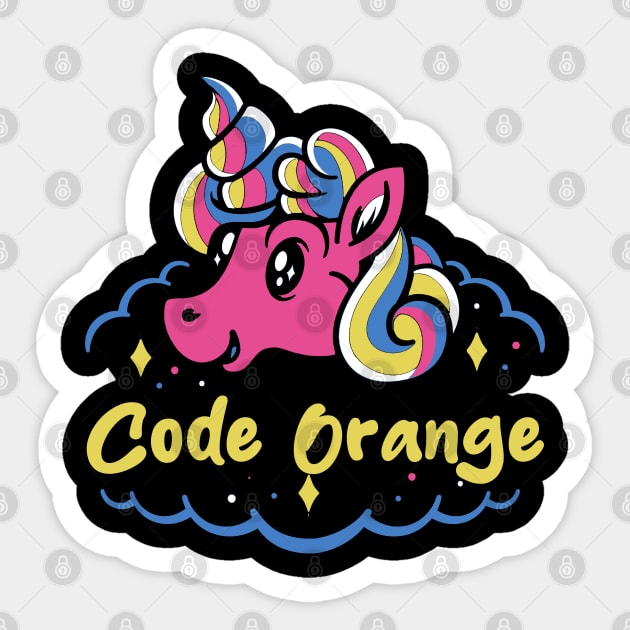 code orange and the last unicorn - Code Orange - Sticker | TeePublic